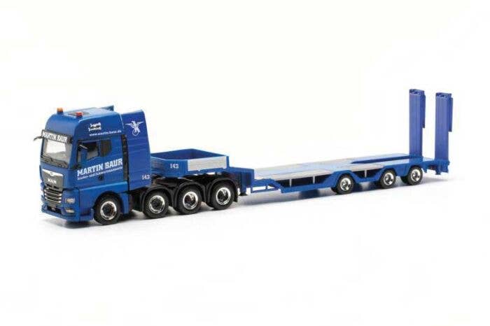 Herpa - MAN TGX Heavy Duty Tractor with Lowboy Trailer - Assembled ...
