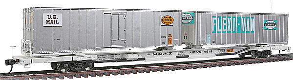 Walthers - Mark IV Flexi-Van Flatcar w/Two Trailers - Ready to Run ...