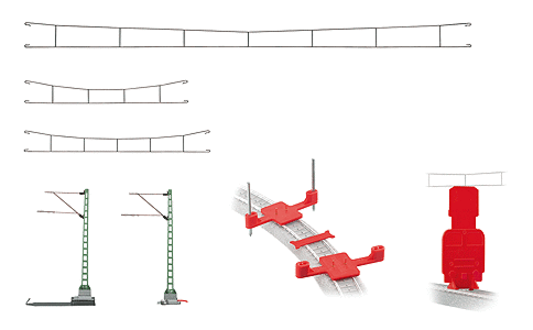 Marklin - Marklin HO Catenary - Basic Catenary Assortment Set - 441-70000