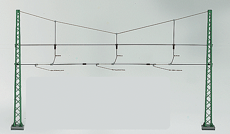 Marklin - Marklin HO Catenary - Cross Span Assembly for 3 Tracks - 441 ...