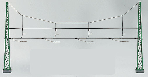 Marklin - Marklin HO Catenary - Cross Span Assembly for 4 Tracks - 441 ...