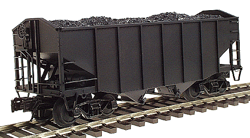 Atlas O - Master 55-Ton Fishbelly 2-Bay Open Hopper w/Peaked Ends - 3 ...