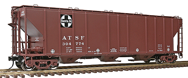 Atlas O - Master PS-4427 Low-Side Covered Hopper - 2-Rail - Ready to Run - Atchison, Topeka ...