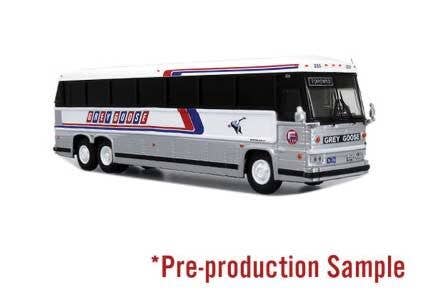 Iconic Replicas - MCI MC-12 Bus - Assembled - Grey Goose (silver, blue ...