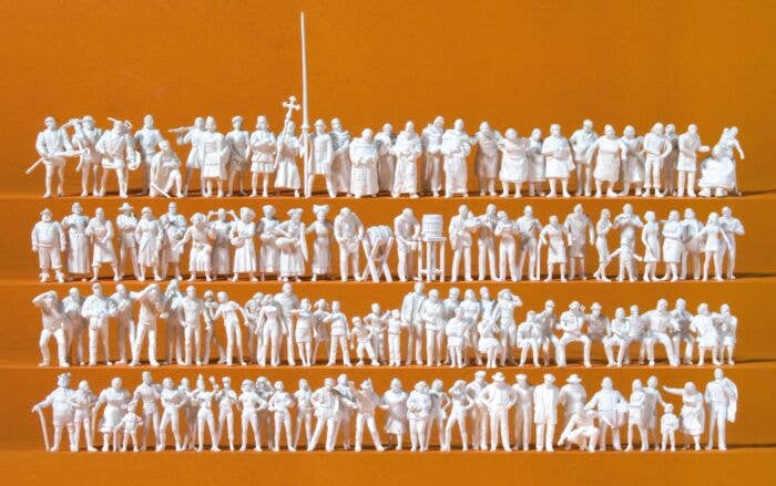 Preiser - Medieval Festival Unpainted Figure Set - pkg(125) - 590-16359