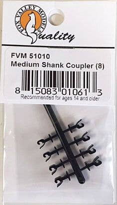 Fox Valley - Medium-Shank Fixed-Knuckle Coupler pkg(8) - 282-51010