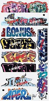Blair Line - Mega Set Modern Tagger Graffiti Decals - #13 pkg(10) - 184 ...