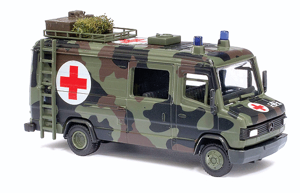 Busch - Mercedes-Benz 507 Van - German Army Red Cross (dark green ...