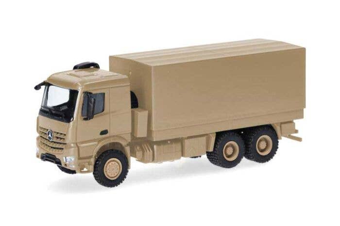 Herpa - Mercedes-Benz Arocs 6x6 Low-Side Truck w/Cover - Assembled ...