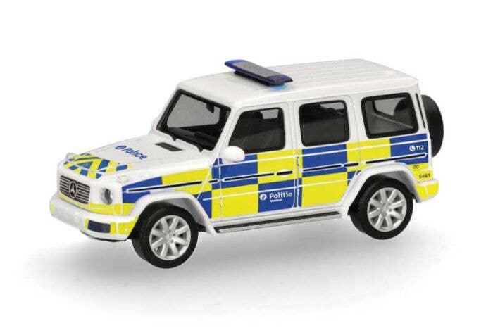 Herpa - Mercedes-Benz G Klasse SUV - Assembled - Belgium Police (white ...