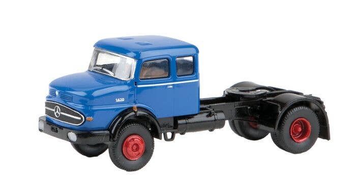 Brekina - Mercedes-Benz LPS 1620 Tractor with Van Trailer - Assembled ...