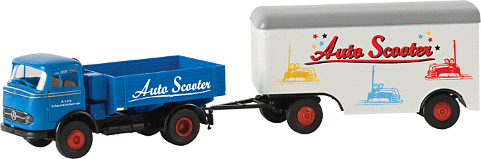 Brekina - Mercedes-Benz LPS 338 Tractor w/Trailer - Assembled - Auto ...