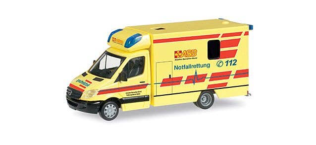Herpa - Mercedes-Benz Sprinter Ambulance - Assembled - ASB Berlin ...