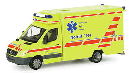 Herpa - Mercedes-Benz Sprinter Box-Body Ambulance - Assembled ...