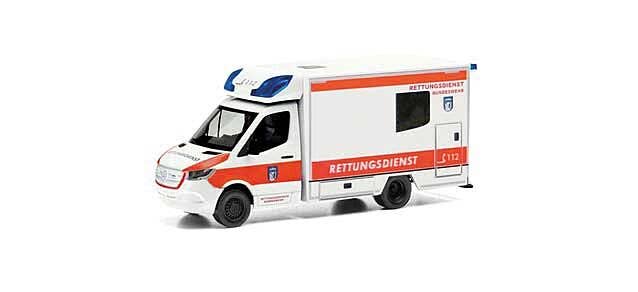 Herpa - Mercedes-Benz Sprinter Box-Body Ambulance - Assembled - German ...