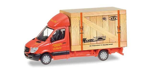 Herpa - Mercedes-Benz Sprinter Box-Body Truck - Assembled - Wirtz (red ...