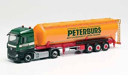 Herpa - Mercedes-Benz Tractor with Bulk Tank Trailer - Assembled ...