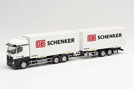 Herpa - Mercedes Benz Actros Box Truck with Trailer - Assembled - DB ...