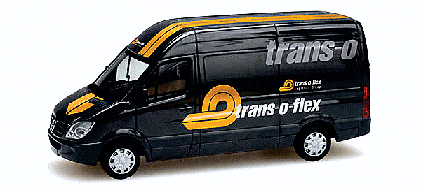 Herpa - Mercedes Sprinter Van - Assembled - Trans-O-Flex (black, orange ...