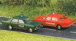 Busch - Mercedes Sprinter Van German Police - Opel Rekord Police & Fire ...
