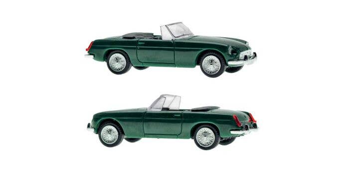Kibri - MG B Roadster Convertible - Kit - Top Down (green) - 405-11226
