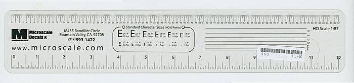 Microscale - Microscale - Clear (See-Through) HO Scale Ruler - 460-31