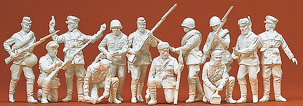 Preiser - Military (1:72) - Soviet Union WWII - Unpainted Figures - Infantry Riflemen ...