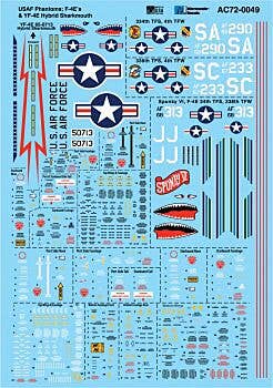Microscale - Military Decal Decal Set - USAF Phantoms - F-4E's & YF-4E ...