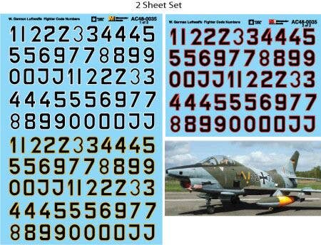 Microscale - Military Decal Set - German Luftwaffe Fighter Code Numbers ...