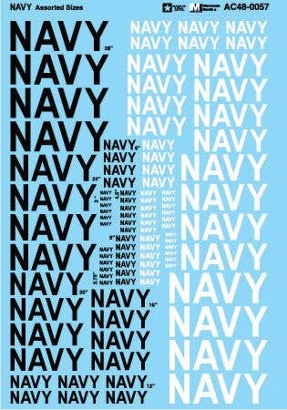Microscale - Military Decal Set - Navy - Various Sizes - 460-AC480057