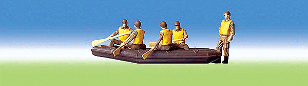 Faller - Military - Figure Sets - Engineers in Rubber Boats - 272-156014