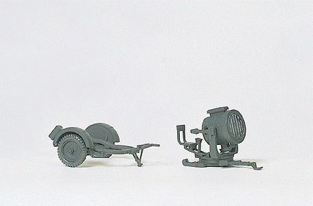 Preiser - Military - Former German Army WWII - Artillery - 60cm Anti-Aircraft Search Light w ...