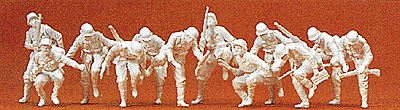 Preiser - Military - Former German Army WWII - Figures - Armored Infantry - Dismounting pkg(12 ...
