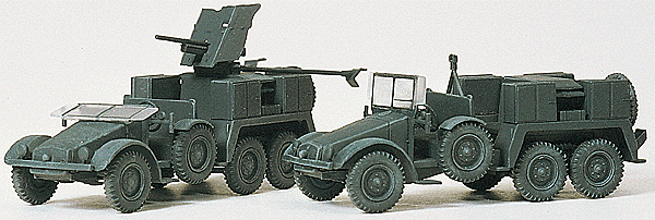 Preiser - Military - Former German Army WWII - Light Trucks - Kfz. 69 6x4 Artillery Tractor w/3 ...
