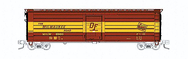 Fox Valley - Milwaukee Road 50' Single-Door Rib-Side Boxcar - Ready to ...