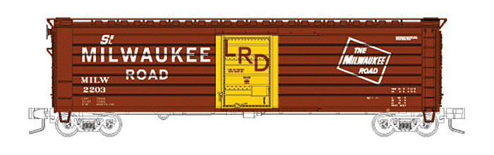 Fox Valley - Milwaukee Road 50' Single-Door Rib-Side Boxcar - Ready to ...