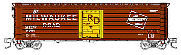 Fox Valley - Milwaukee Road 50' Single-Door Rib-Side Boxcar - Ready to ...