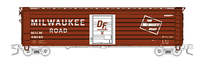 Fox Valley - Milwaukee Road 50' Single-Door Rib-Side Boxcar - Ready to ...