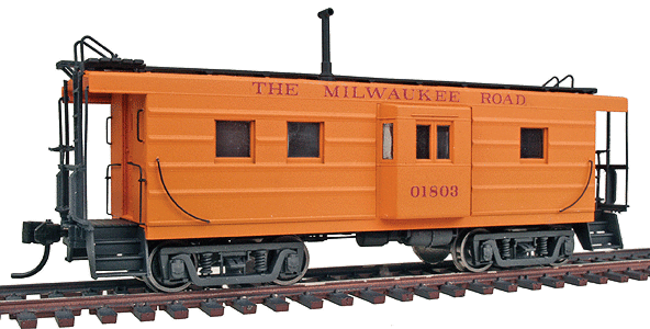 Walthers - Milwaukee Road Rib-Side Caboose - Ready to Run - Platinum Line(TM) - Milwaukee Road ...