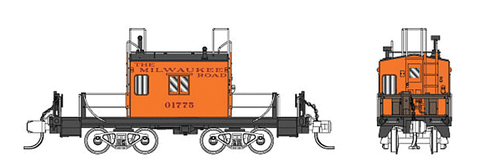 Fox Valley - Milwaukee Road Transfer Caboose - Ready to Run - Milwaukee ...
