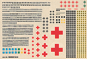 Roco - Mini-Tanks Military Decals - Tactical Markings (Letters, Numbers ...