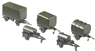 Roco - Mini-Tanks Military - German Federal Army (BW) - Trailers ...