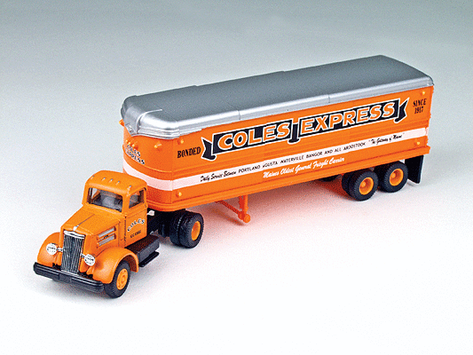 CMW - Mini Metals Tractor/Trailer White WC Tractor AeroVan Trailer Set ...