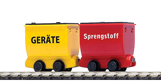 Busch - Mining Tipper/Side Dump Ore Car 2-Pack - Runs on Z Gauge Track ...