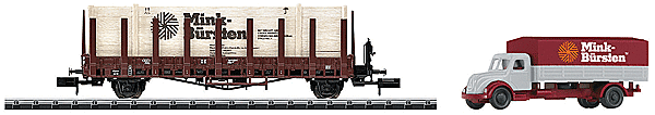 Trix - Minitrix 2012 Museum Car - Stake Flatcar with Crate & Delivery ...