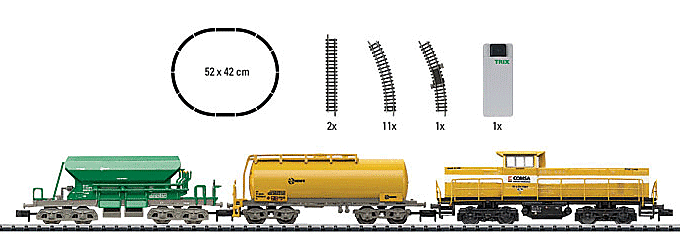 Trix - Minitrix Spanish Construction Train Starter Set - w/Battery ...
