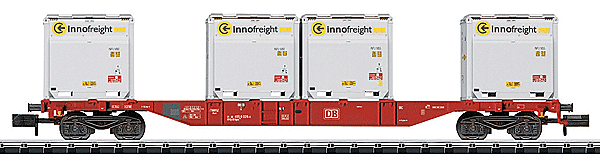 Trix - Minitrix Type Sgns Container Flatcar w/4 XS WoodTainer Load ...