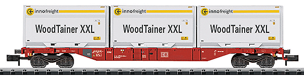 Trix - Minitrix Type Sgns Container Flatcar w/XXL WoodTainer Load ...