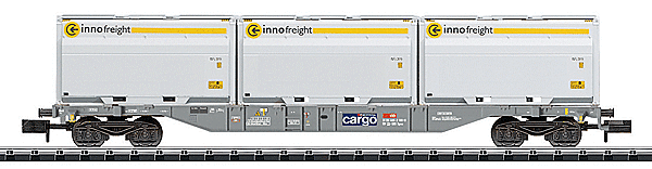Trix - Minitrix Type Sgnss Container Flatcar w/XXL WoodTainer Load ...