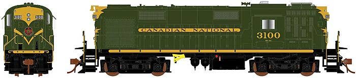Rapido - MLW RS18 - Standard DC - Canadian National 3113 (green, yellow) - 606-32003